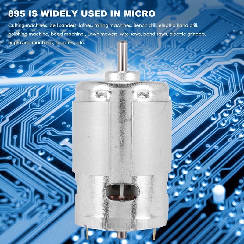 895 DC Motor 24V Power Wheel, Milling Machine Mini DC Motor Dual Ball ...