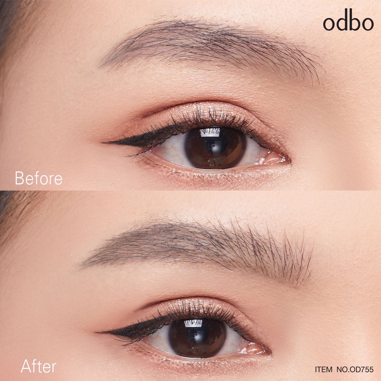 OD755 ODBO BROW STYLING MASCARA โอดีบีโอ สไตลิ่ง มาสคาร่า ปัดขนคิ้ว หัวแปรงแบบหวี เซ็ตคิ้วฟู หนา ...