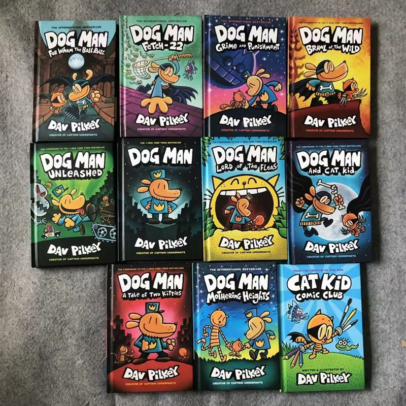 13 BooksSet The Adventures of Dog Man The Epic Collection Humor Novel ...
