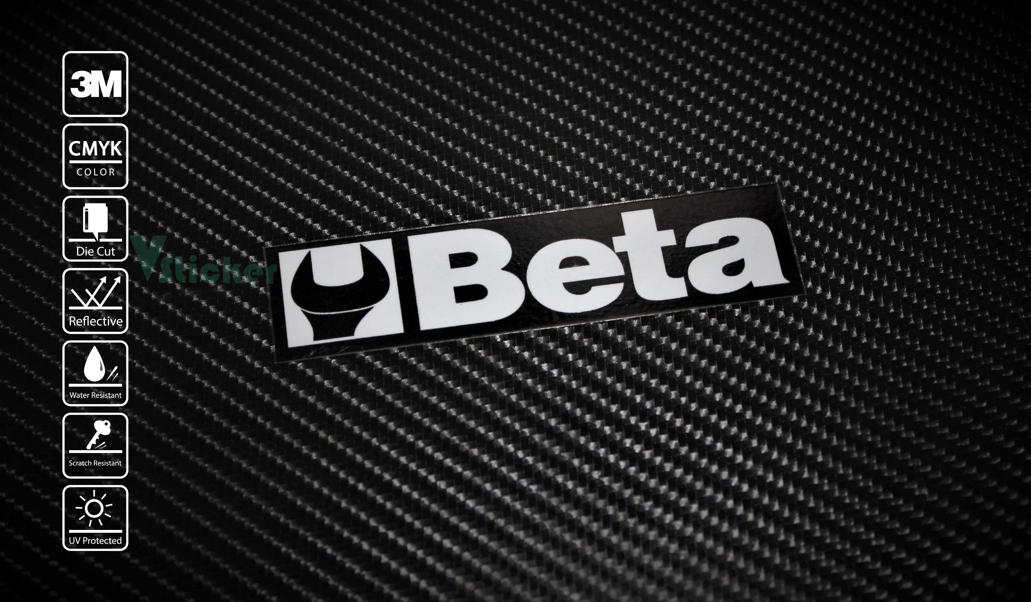 สติ๊กเกอร์ มอเตอร์ไซค์ Sticker Beta 149 - V Sticker - ThaiPick