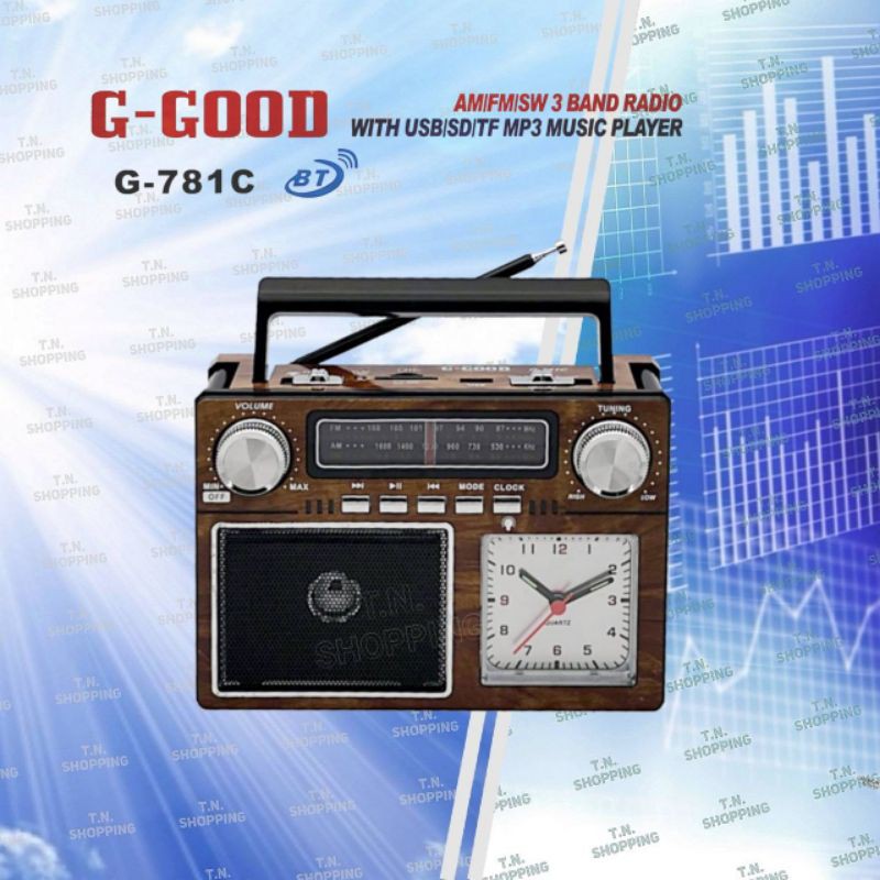ลำโพงวิทยุ วิทยุบลูทูธ วิทยุมีนาฬิกา วิทยุusb mp3 ลำโพงบลูทูธ วิทยุ G ...