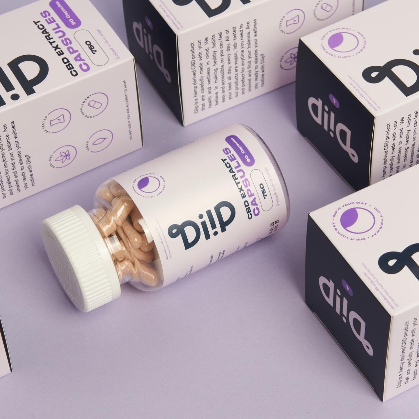 Diip CBD extract capsules ดิป ซีบีดี แคปซูล สูตรกลางคืน ขนาด 30 แคปซูล ...