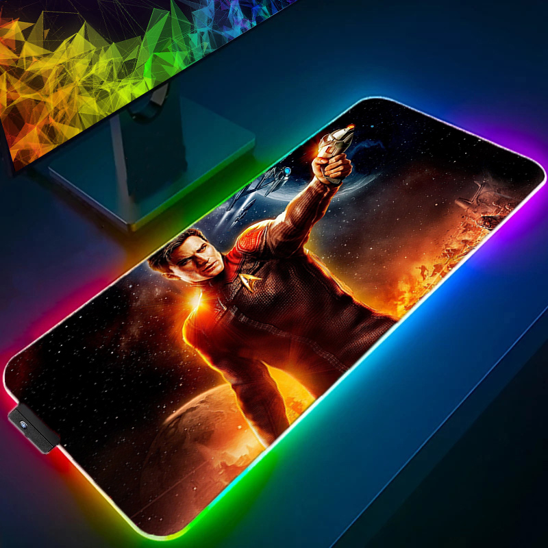Sci Fi Star Trek Mouse Pad Gamer Desk Mat RGB Mousepad ROG Gaming ...