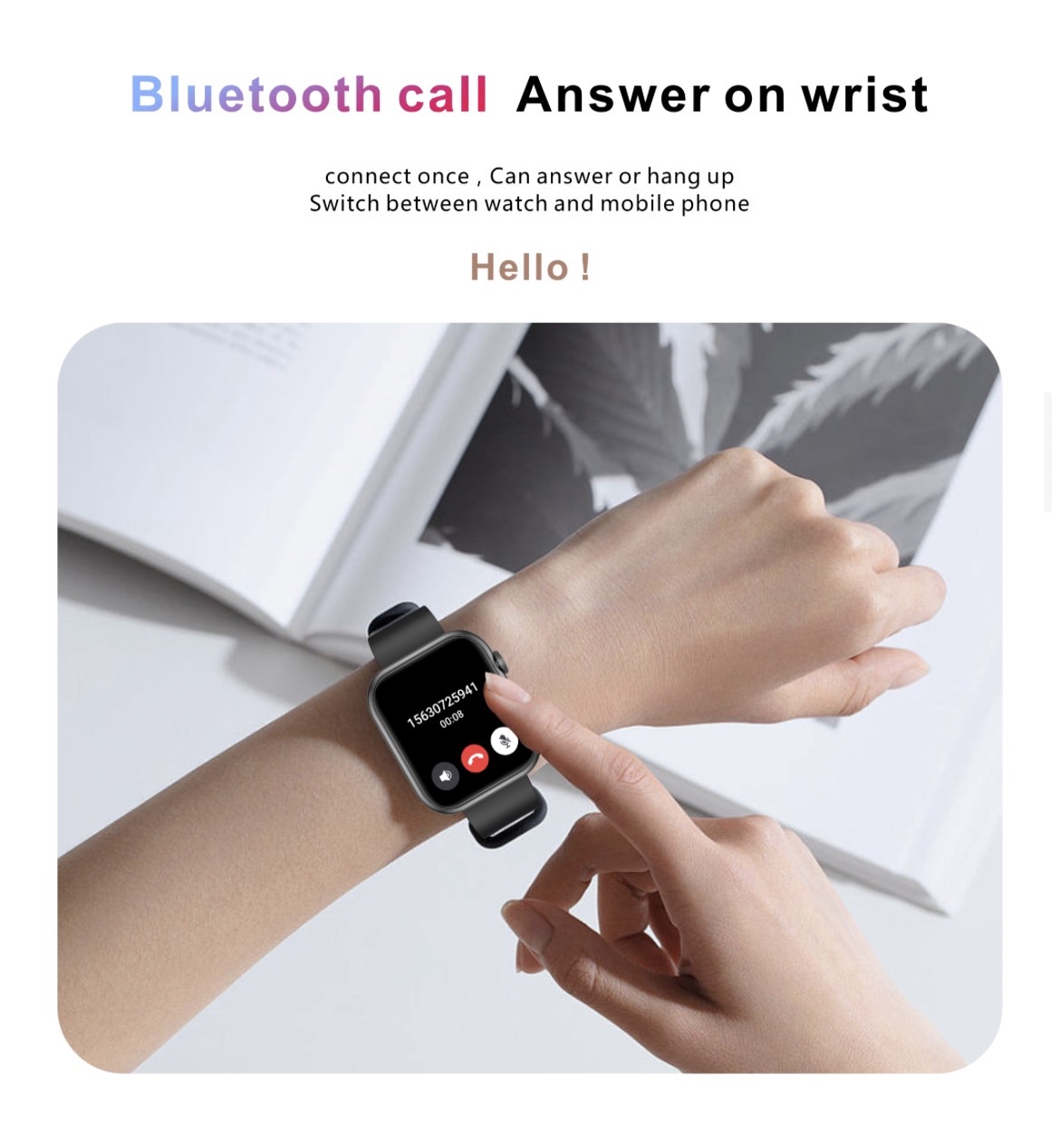 นาฬิกาอัจฉริยะ Kawa Q7 Pro วัดน้ำตาลในเลือด วัดอัตราการเต้นหัวใจ กันน้ำ ...