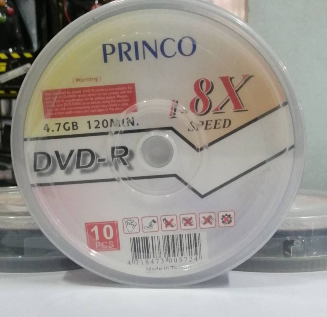PRINCO DVD-R แผ่นดีวีดี 4.7GB 120Min Pack 10 แผ่น (แผ่นดีวีดีสกรีน ...
