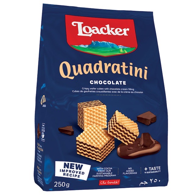 🟦 Loacker Quadratini Chocolate Wafer | ล็อคเกอร์ เวเฟอร์ไส้ครีม ...