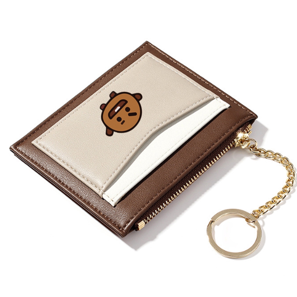 BTS BT21 Coin Purse Creative Stitching Wallet Female Jungkook Peripl ...