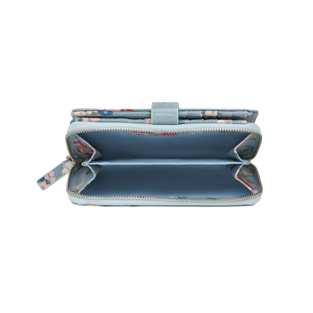 Light Blue Summer Floral Folded Zip Wallet - Cath Kidston - ThaiPick