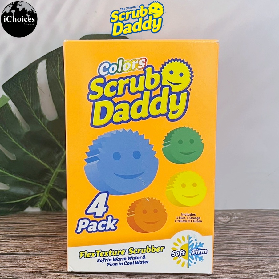 [Scrub Daddy] Colors 4 Pack ฟองน้ำทำความสะอาดอเนกประสงค์ | Lazada.co.th