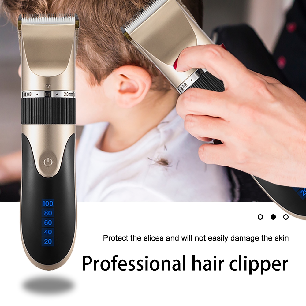 Professional Hair Clipper Electric Shaver For Men Rechargeable Hair Cutting Machine Beard Blade ...