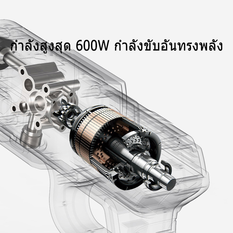 เครื่องล้างรถ เครื่องฉีดน้ำแรงดันสูงไร้สาย 5600mAh 24V 200W ล้างรถ45 ...