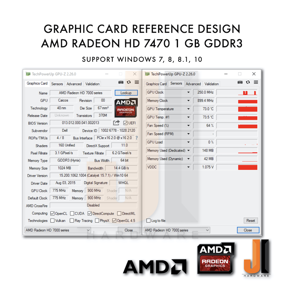 AMD Radeon HD 7470 1GB 64-Bit GDDR3 OEM (มือสอง) - จิ ฮาร์ดแวร์ - ThaiPick