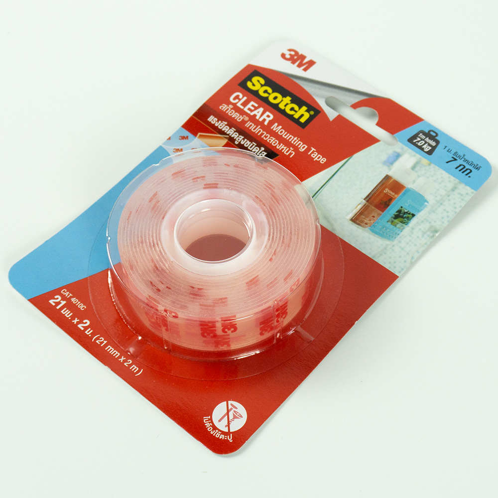 3M Scotch Clear Mounting Tape (21 mm x 2 m) สก็อตช์ เทปกาวสองหน้า แรงยึดติดสูง ชนิดใส ยาว 2 ม. ...