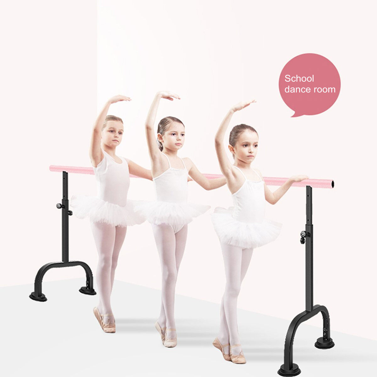 LK(ขายดี)Steel Ballet Dance Barre Bar Home Gym Fitness Freestanding ...