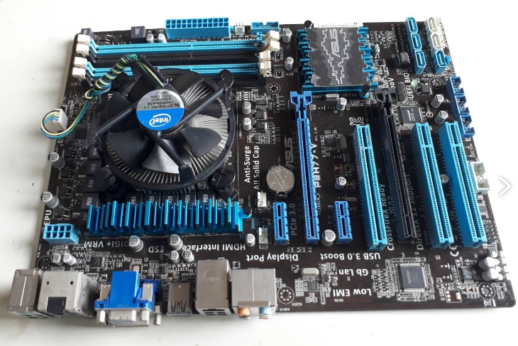 MAINBOARD เมนบอร์ด พร้อม CPU+พัดลมตามรูป Core i7-i5+ ASUS P8H77-V Intel ...