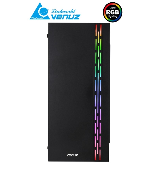 VENUZ ATX Computer Case VC1721ไฟ RGBประกัน 1ปีไฟปรับระดับได้แจ่มๆ ด้าน ...