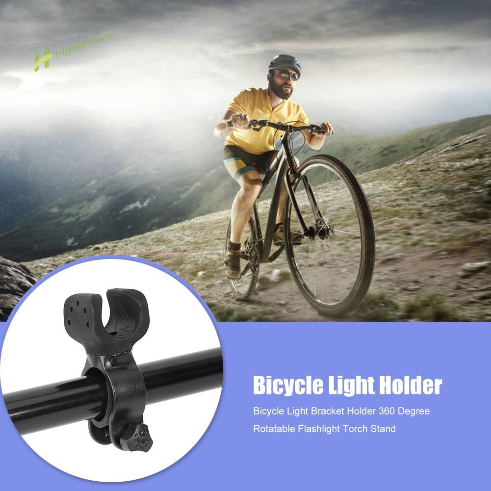Bicycle Light Bracket Holder 360 Degree Rotatable Flashlight Torch ...