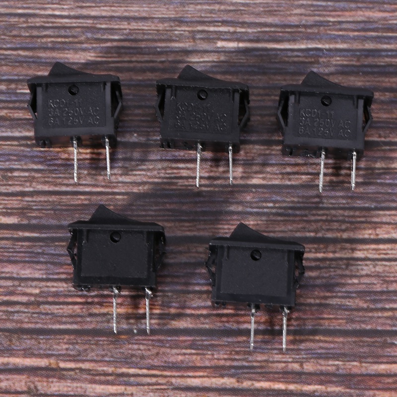 5 x AC 250V 3A 2 Pin ON/OFF I/O SPST Snap in Mini Boat Rocker Switch ...