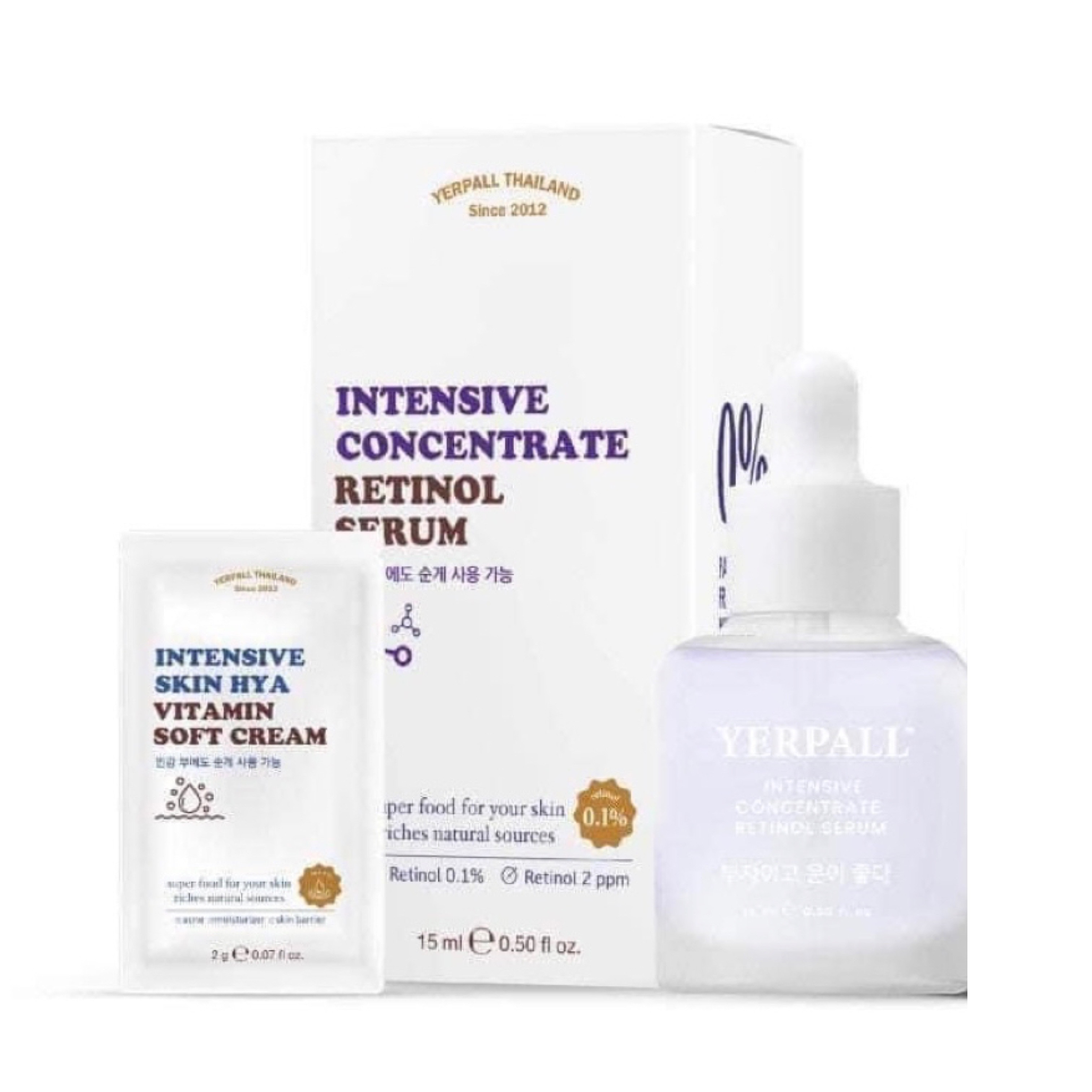 เซรั่มเรตินอล Yerpall Intensive Concentrate Retinol Serum แถมมอยซ์ hya ...