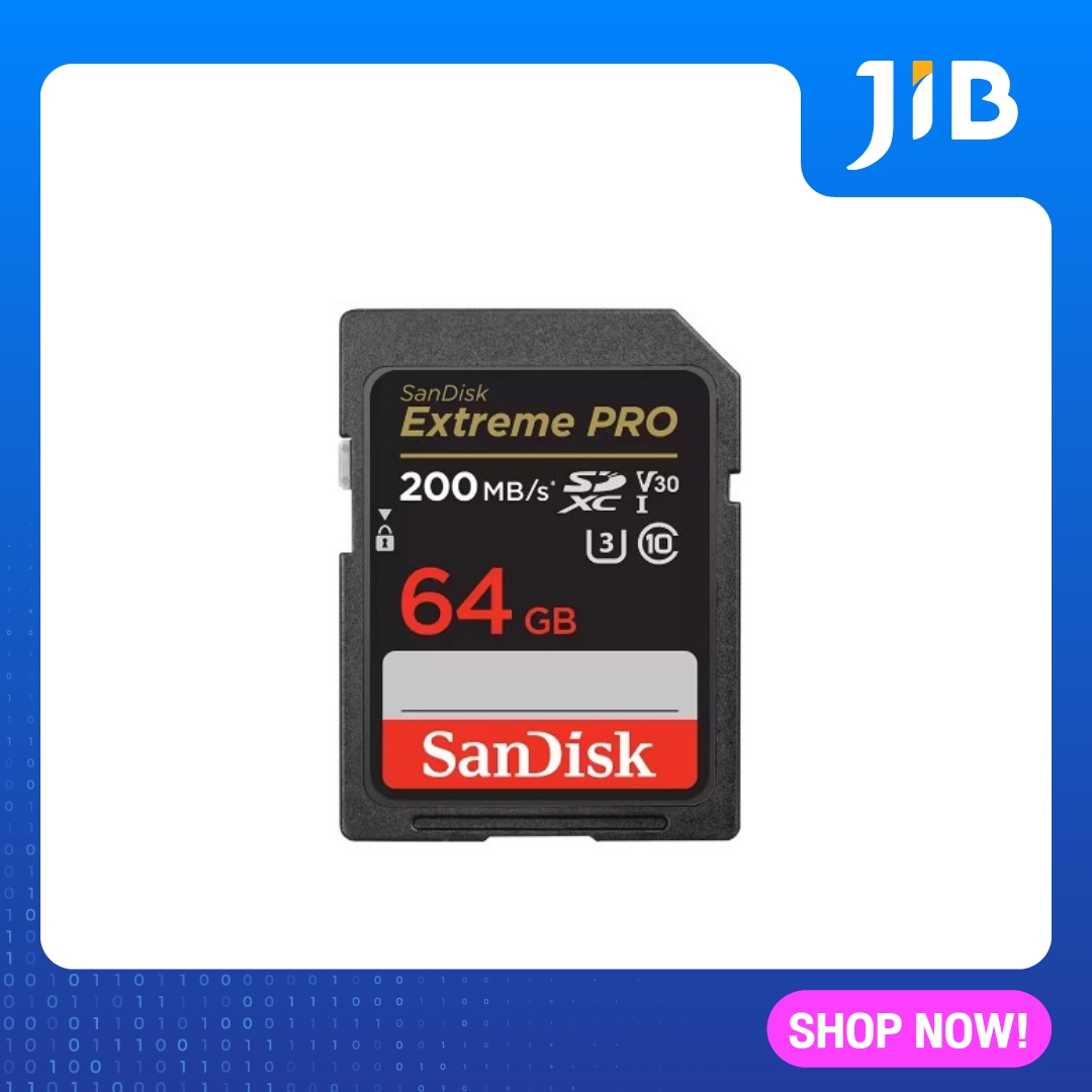 SANDISK เมมโมรี่การ์ด NEW Micro SDXC card Extreme PRO 64 GB [200MB/s] A2, UHS-I, U3,V30 [SDSQXCU ...