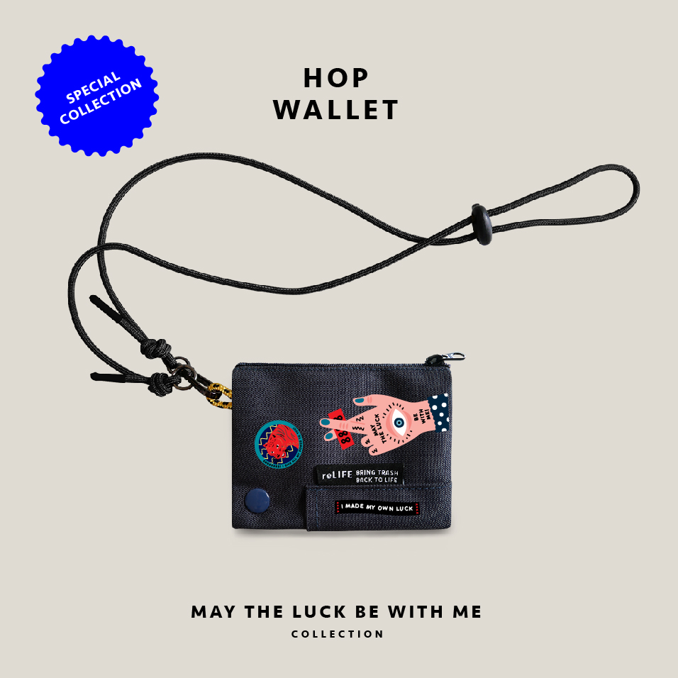 คอลเลคชั่นพิเศษ กระเป๋าสตางค์ห้อยคอ Hop wallet x เซทลาย May the luck be ...