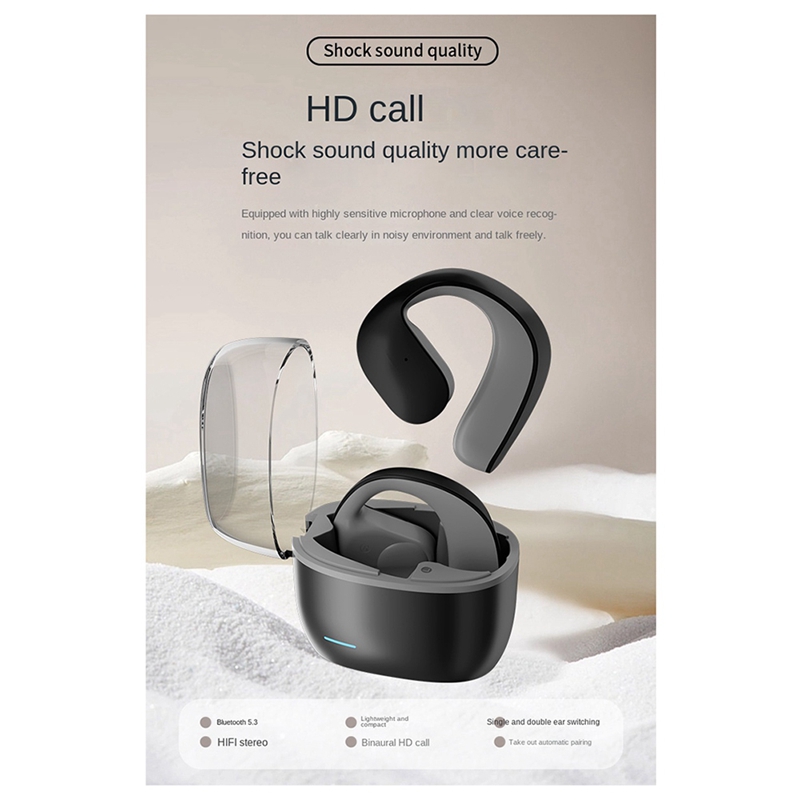 KUULAA Bluetooth Wireless Earphone TWS Ear Conduction Intelligent Noise ...