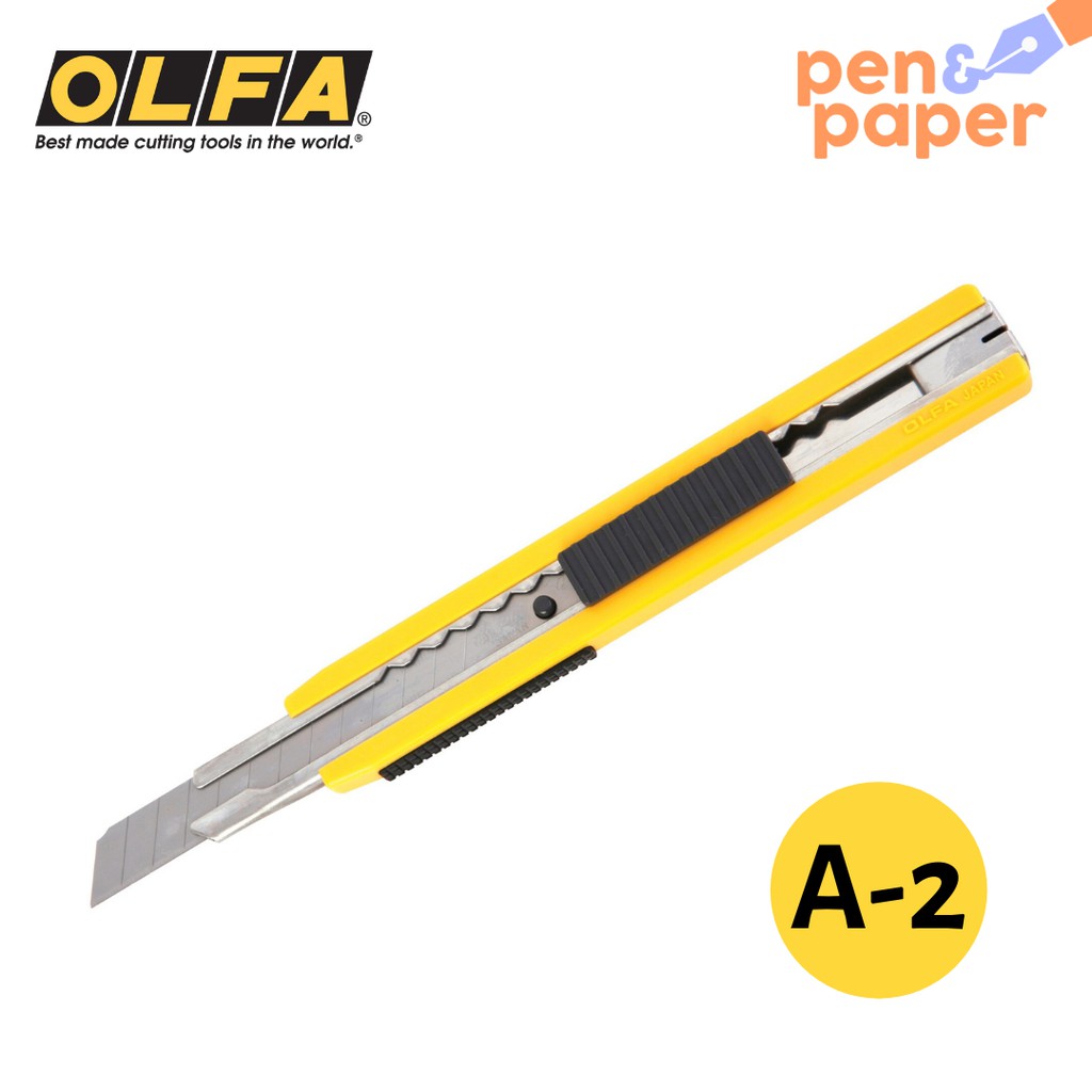 OLFA คัตเตอร์ 9 มม. รุ่น A-1 สีเหลือง (( อุปกรณ์ เครื่องมือไฟฟ้า )) - Tham1527 - ThaiPick