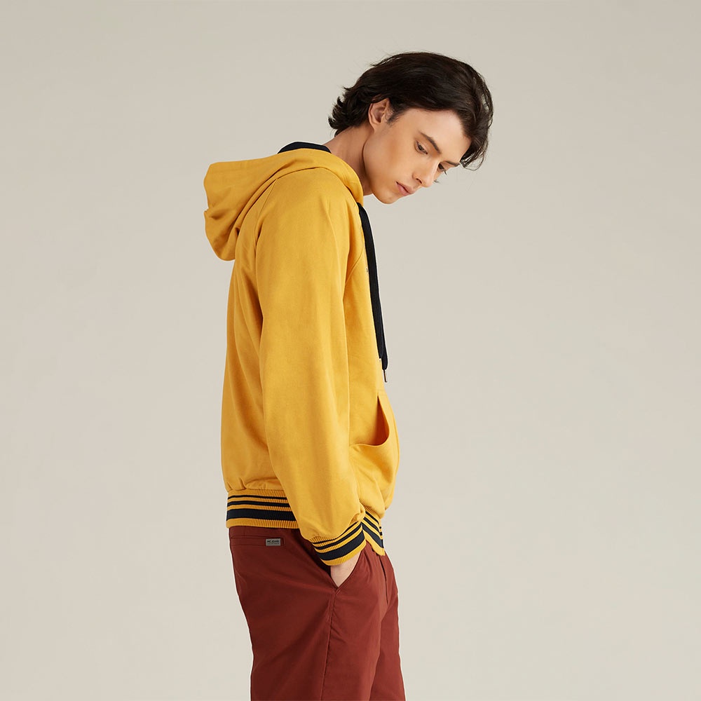 Mc Jeans เสื้อกันหนาว มีฮู้ด Unisex สีเหลือง MJHP169 - Mc Jeans - ThaiPick