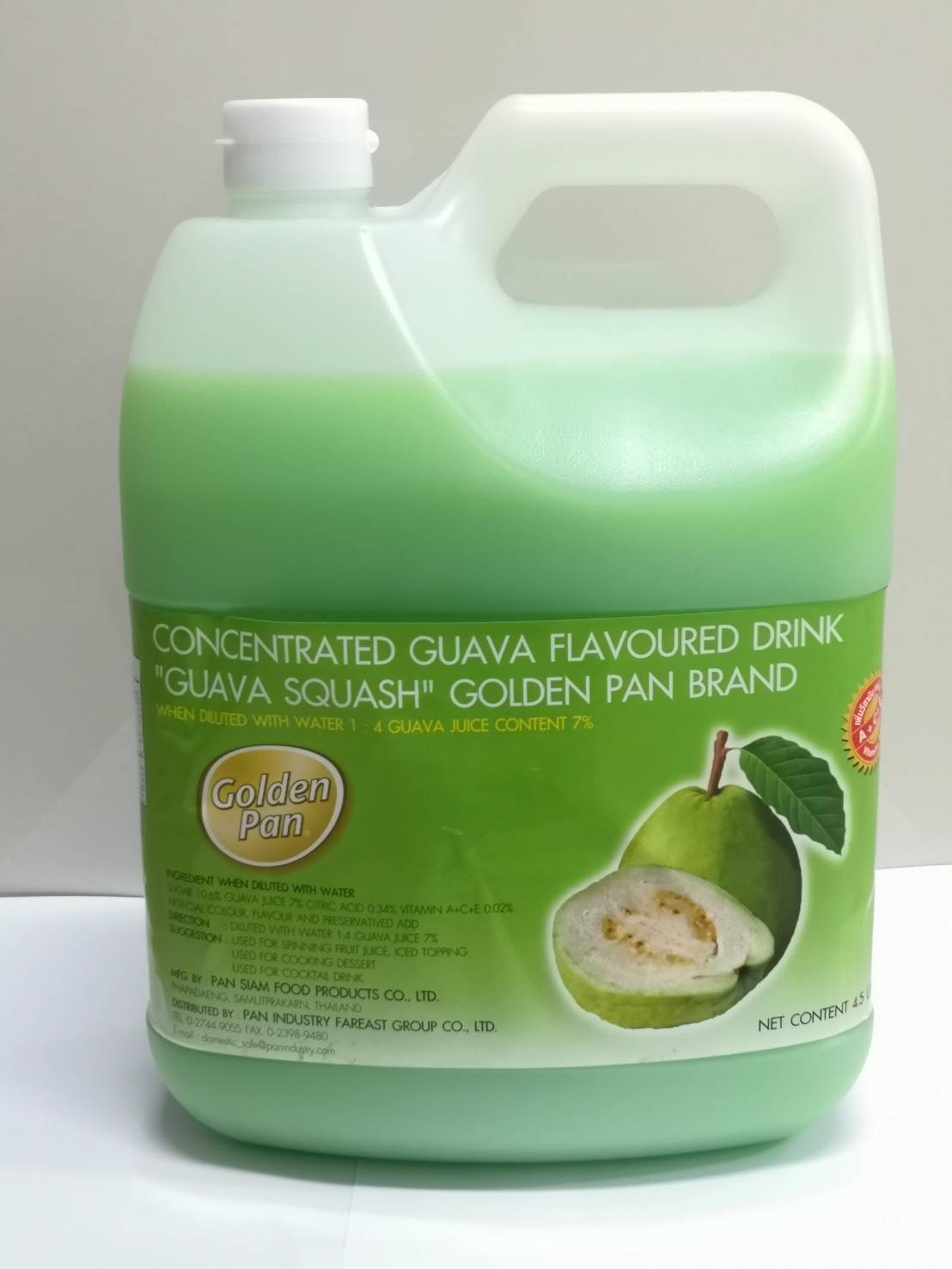 น้ำหวานเข้มข้น รสฝรั่ง(Guava)ตรา โกลเด้น แพน(Golden Pan) ขนาด 4,500ml ...