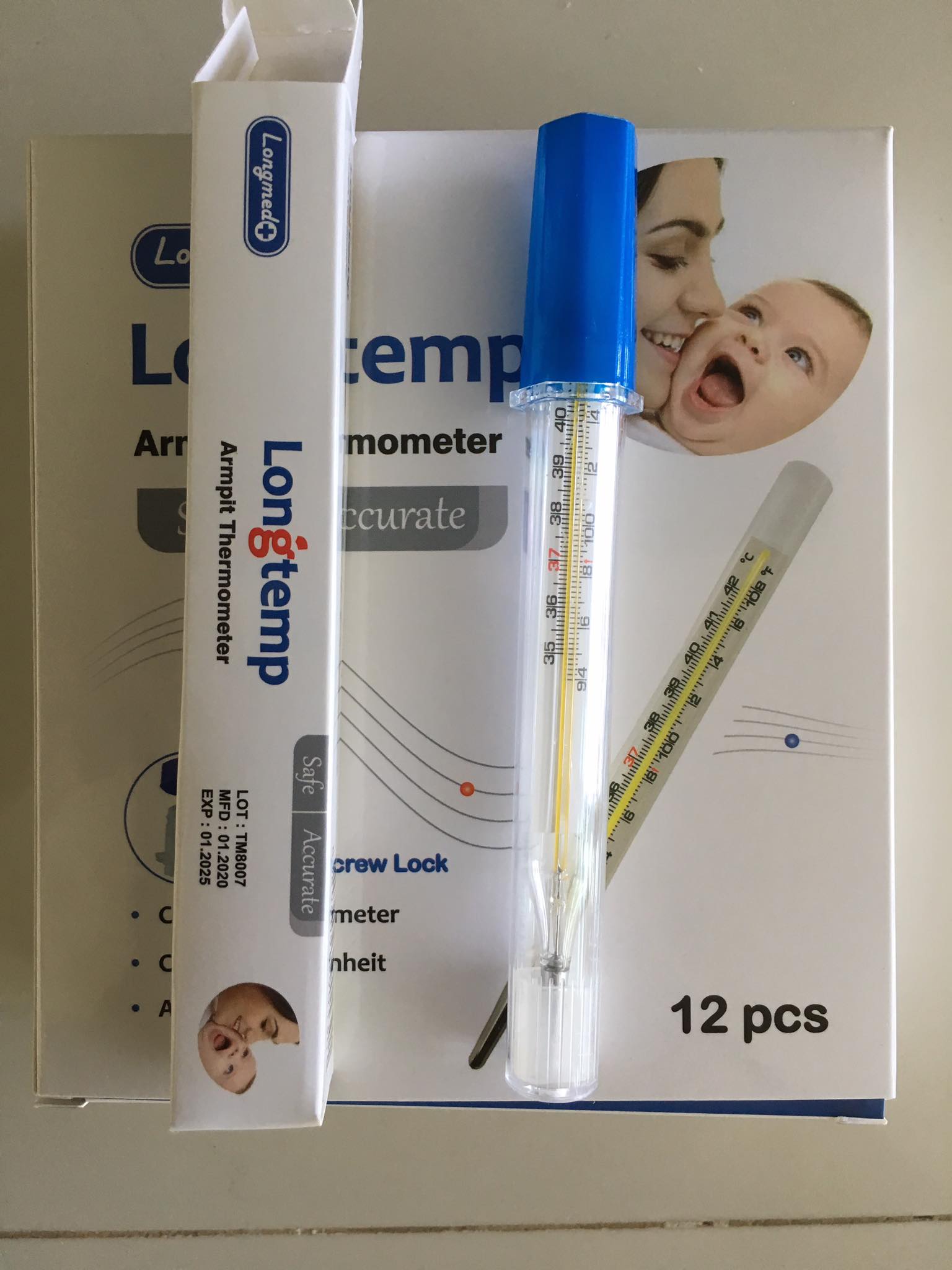 ปรอทวัดอุณหภูมิ Longtemp 1 ชิ้น - THE SUN 7824 - ThaiPick