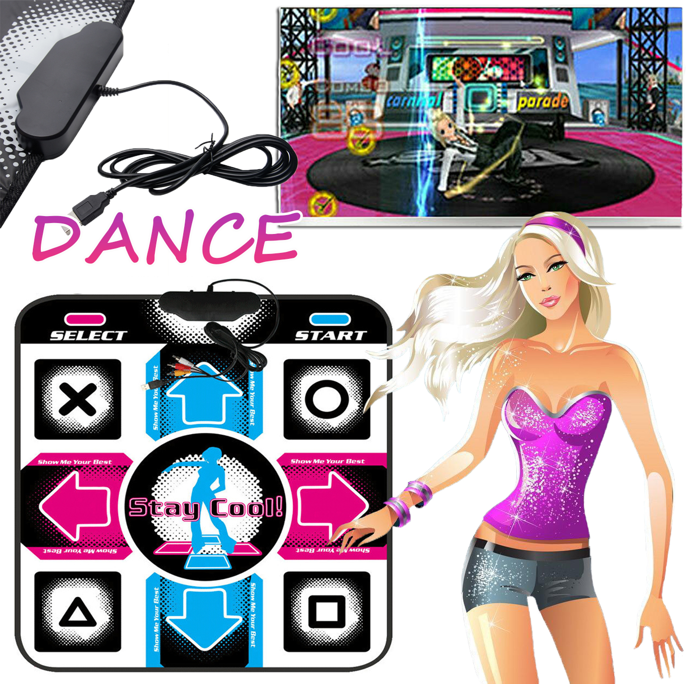 Dancing Step Dance Pads เกมส์เต้น ของเล่นในบ้าน ของเล่นหน้าร้อน เกมส์ ...