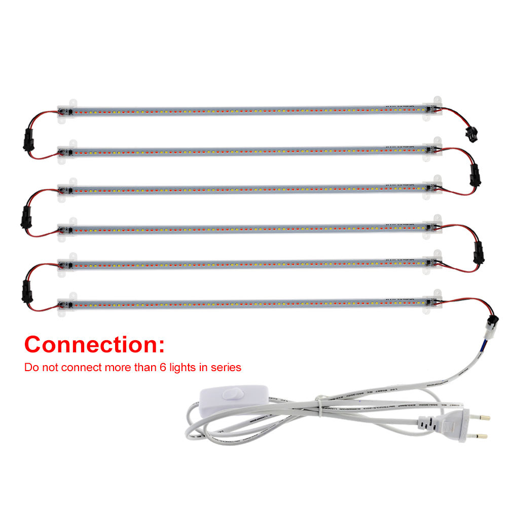 AC220V 50 CM LED ไฟปลูกต้นไม้ 75LEDS/ชุด เต็มสเปกตรัม ไฟเลี้ยงต้นไม้โต ...