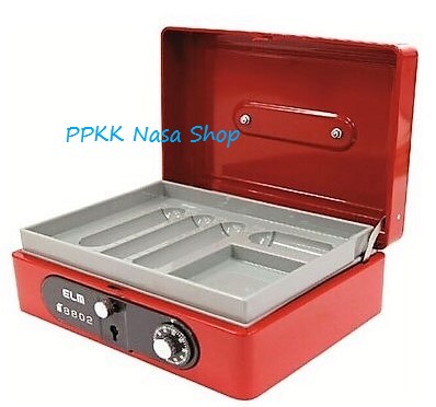 PPKK กล่องนิรภัย กล่องเก็บเงิน ตู้เซฟ กล่องเซฟ ตู้นิรภัย ตู้เซฟแต่งงาน กล่องเซฟสีแดง ELM-8802 ...