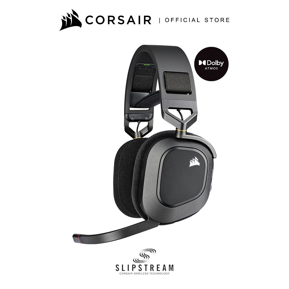 CORSAIR Headset HS80 RGB WIRELESS Premium Gaming Headset with Spatial ...