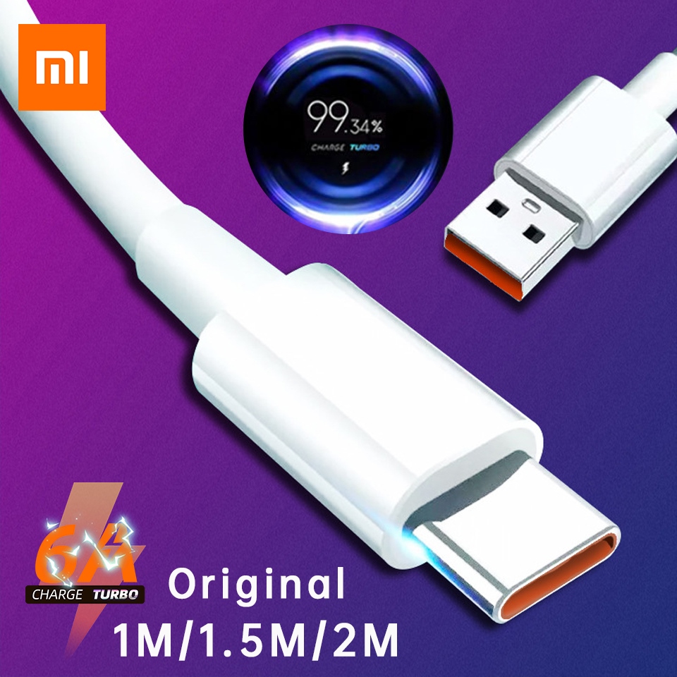 Xiaomi Original Turbo Charger Cable 33w Fast Charging 6A For Mi 10T 10 ...