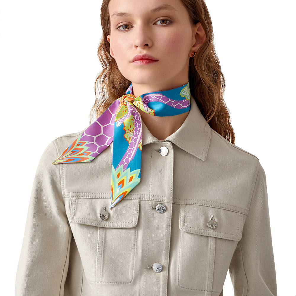 Silk Scarves Women Handle Bag Scarf Brand Designer Long Fashion Wrist ...