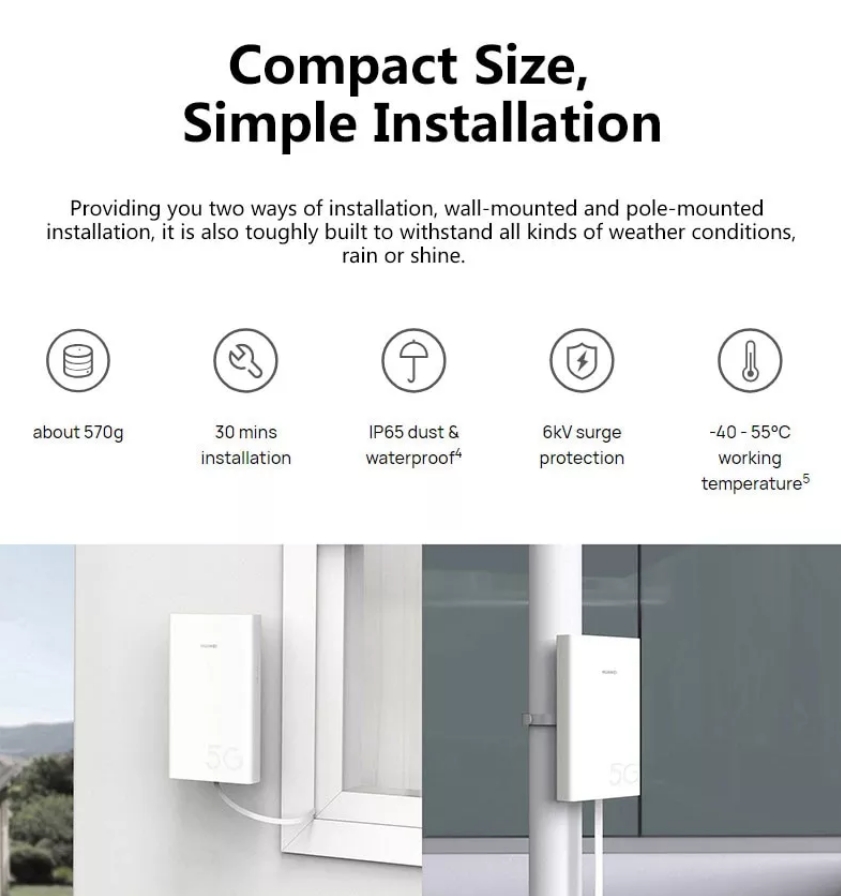 Huawei 5G outdoor router รุ่น H312-371 ซิมเราท์เตอร์ รองรับ 4G 5G WIFI ...