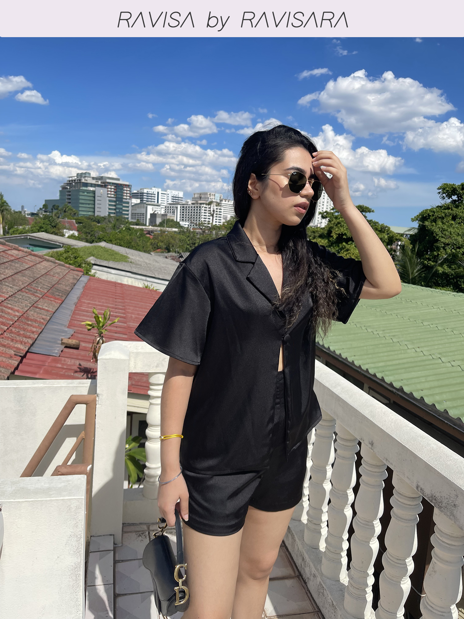 RAVISA by RAVISARA - E8 Shorts กางเกงขาสั้นเอวสูง - RAVISA by RAVISARA - ThaiPick