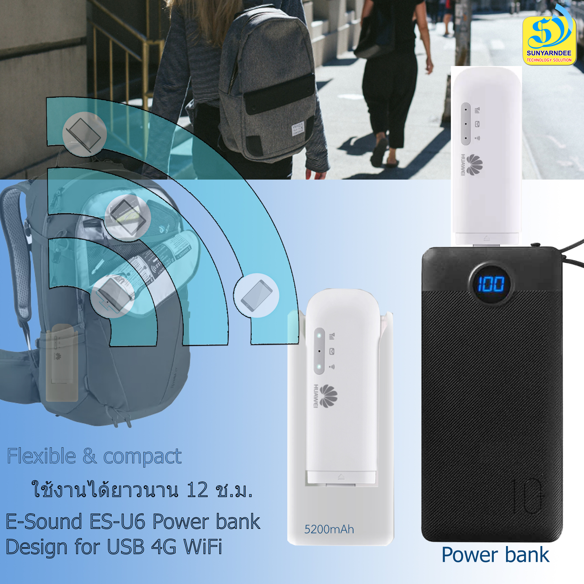 Huawei ZTE 4g Nic E8372h e8372 MF79U Special Power Bank 5200mAh WIFI ...
