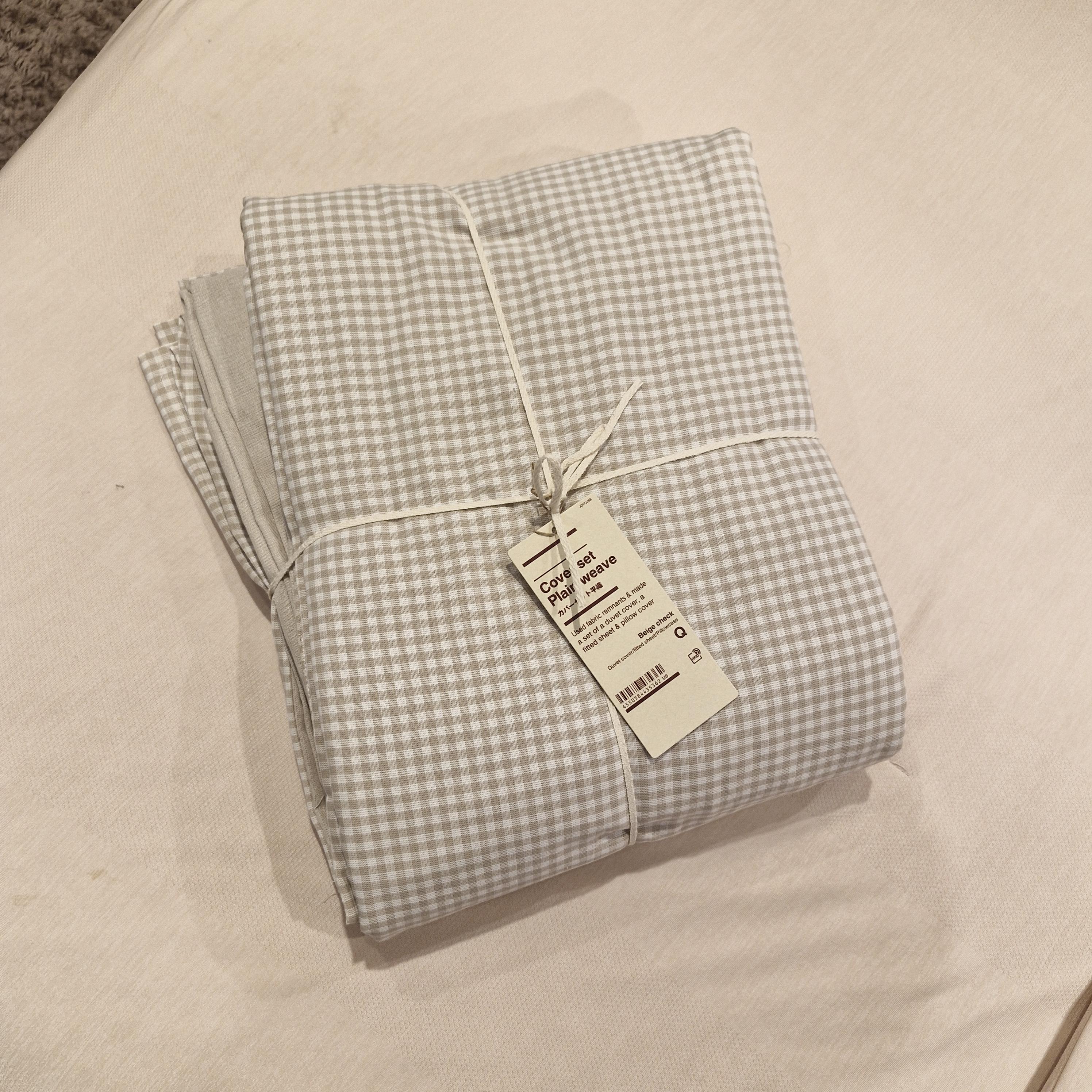 มูจิ ชุดปลอกเครื่องนอนผ้าฝ้าย - MUJI Cover Set Plan Weave (Duver ...