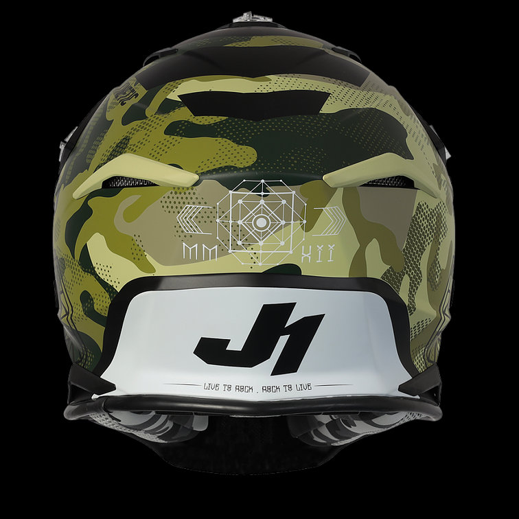 หมวกกันน็อค JUST1 รุ่น J39 ลาย Kinetic Camo Fluo Yellow Red Black matt - CHANG MOTO - ThaiPick