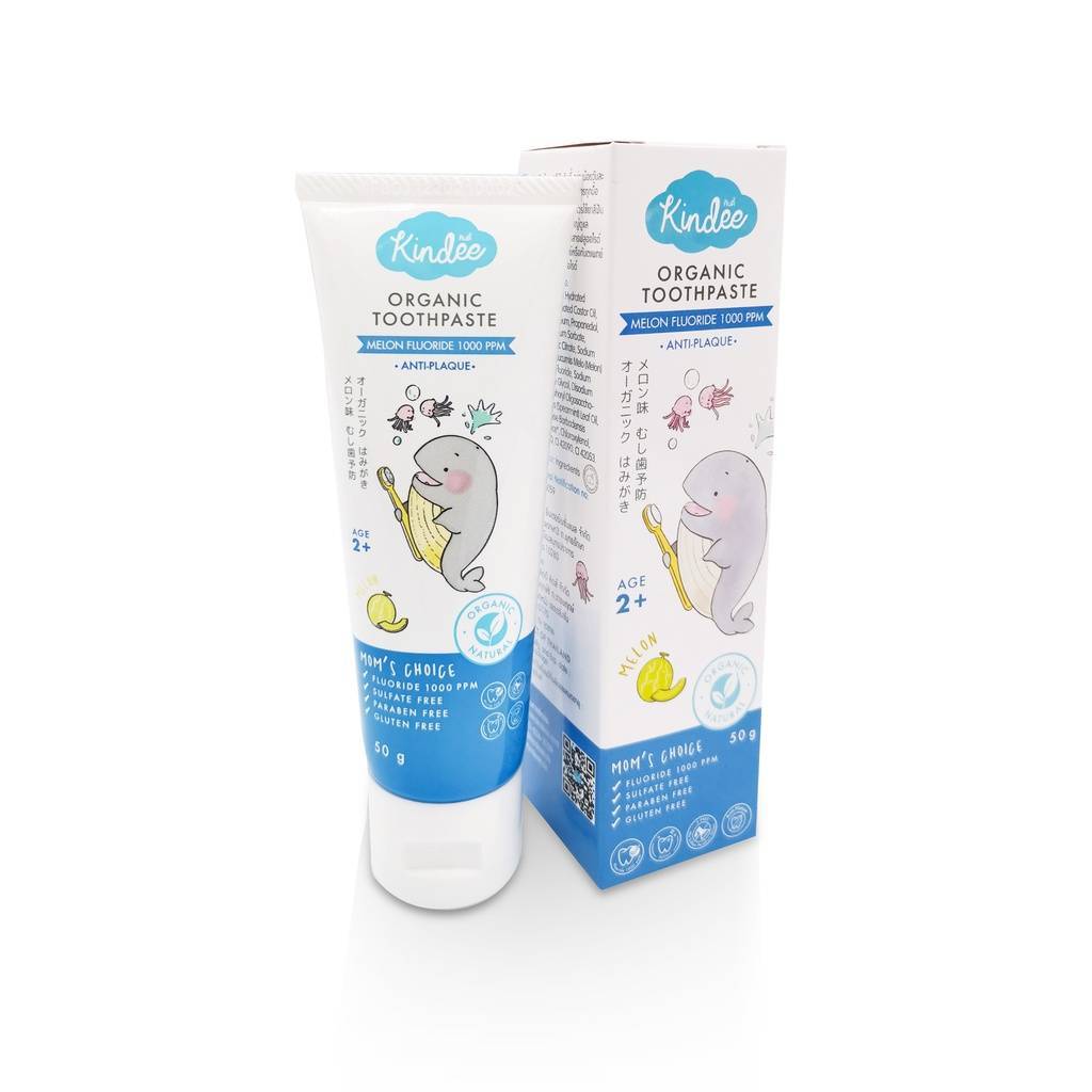 ''พร้อมส่ง'' Y001-5 Kindee คินดี้ ยาสีฟันเด็กออร์แกนิก กลืนได้ เจลทำความสะอาดเหงือกและฟัน Food ...