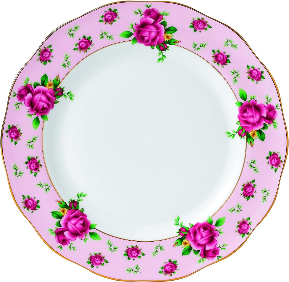 Royal Albert New Country Roses Vintage Formal Dinner Plate, White/Pink ...