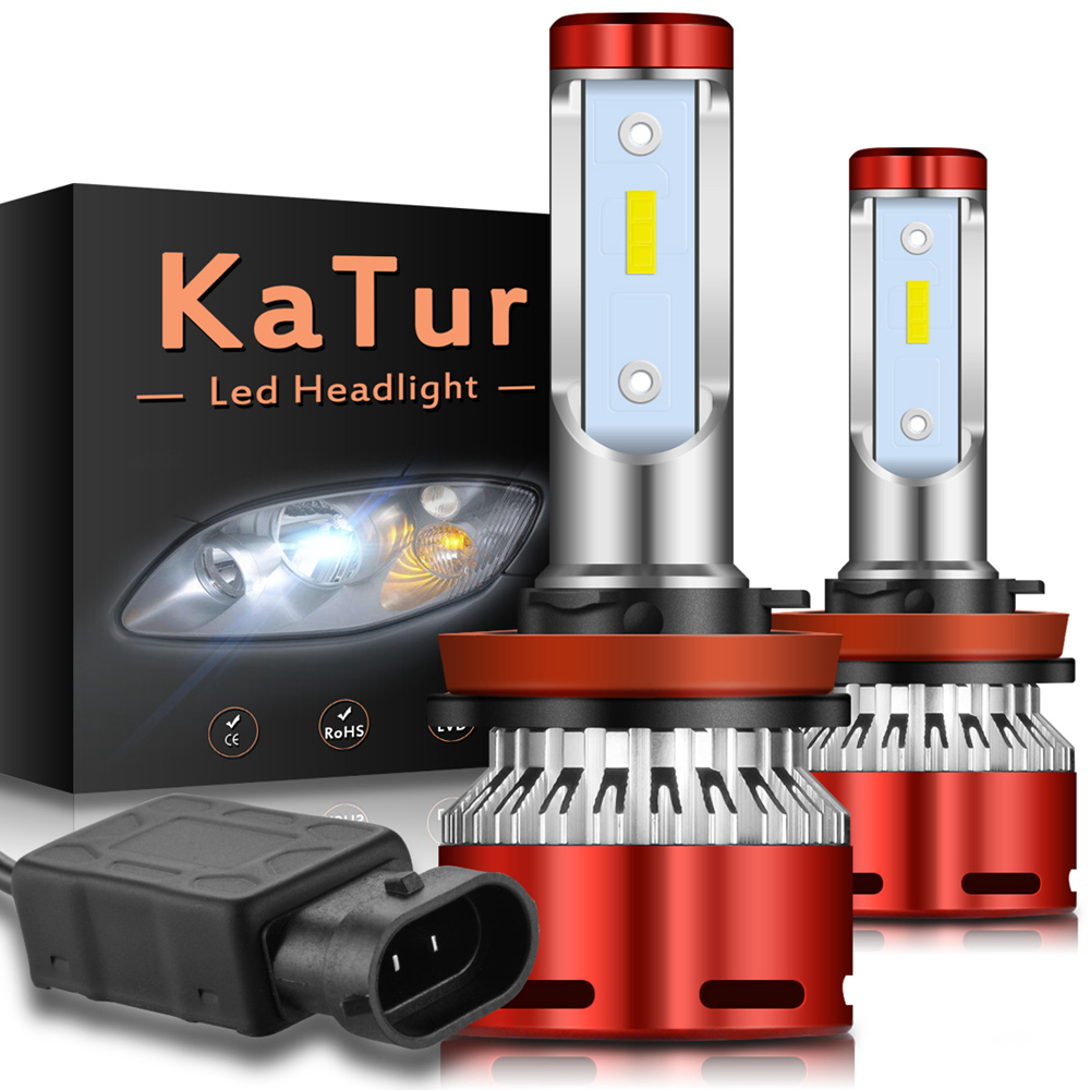 2pcs H11 H8 H9 LED Car Headlight Bulbs 16000Lm for Ford Focus 2 3 MK2 ...