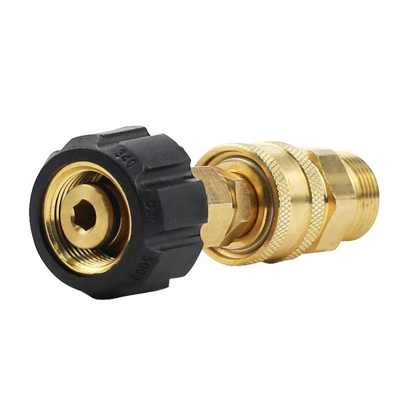 Pressure Washer Adapter Set, Quick Connector, M22 14mm Swivel To M22 Metric Fitting,M22-14 ...