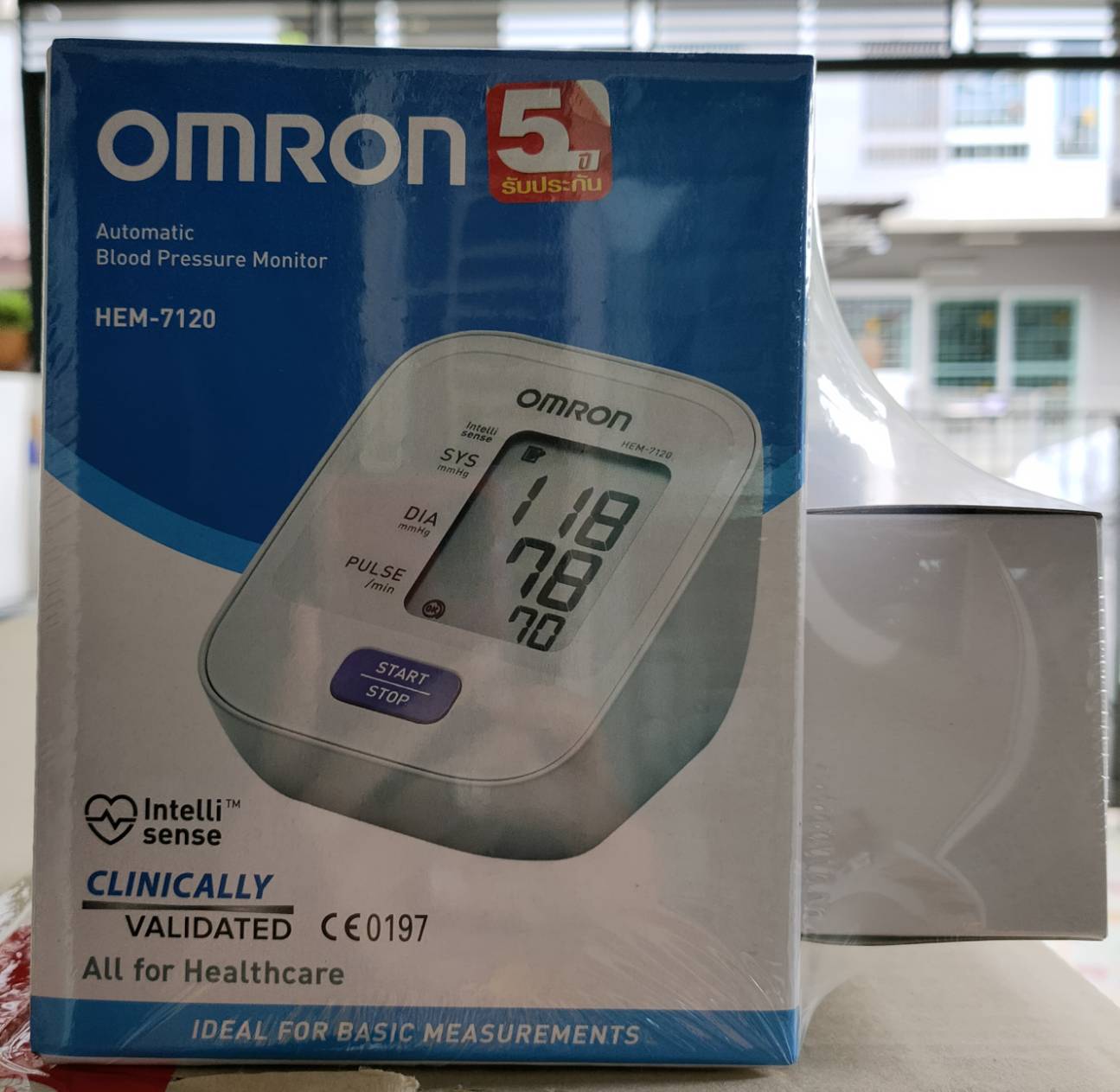 Omron เครื่องวัดความดัน รุ่น HEM-7121 แถมฟรี Adapter omron แท้ (รับประกัน5ปี Lot ใหม่ล่าสุด ...