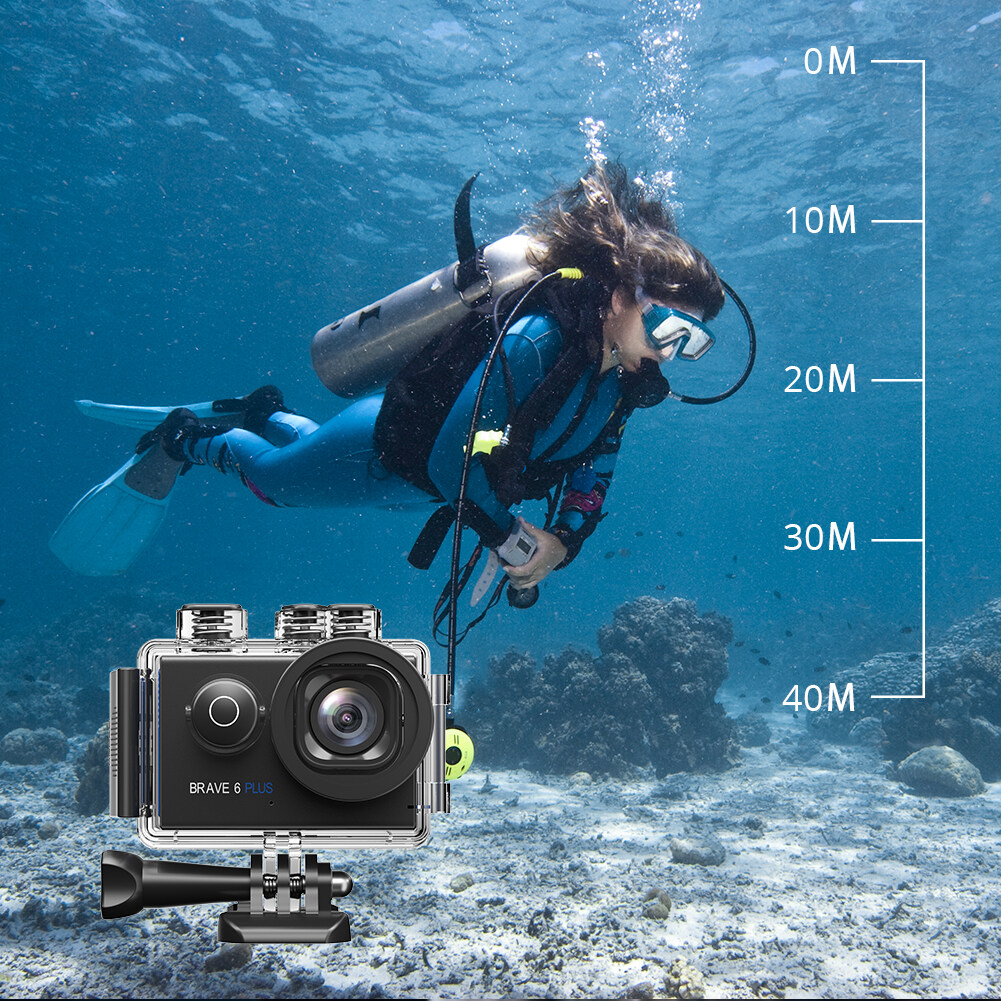 AKASO Brave 6 Plus กล้องแอคชั่น Native 4K30FPS 20MP WiFi Action Camera ...