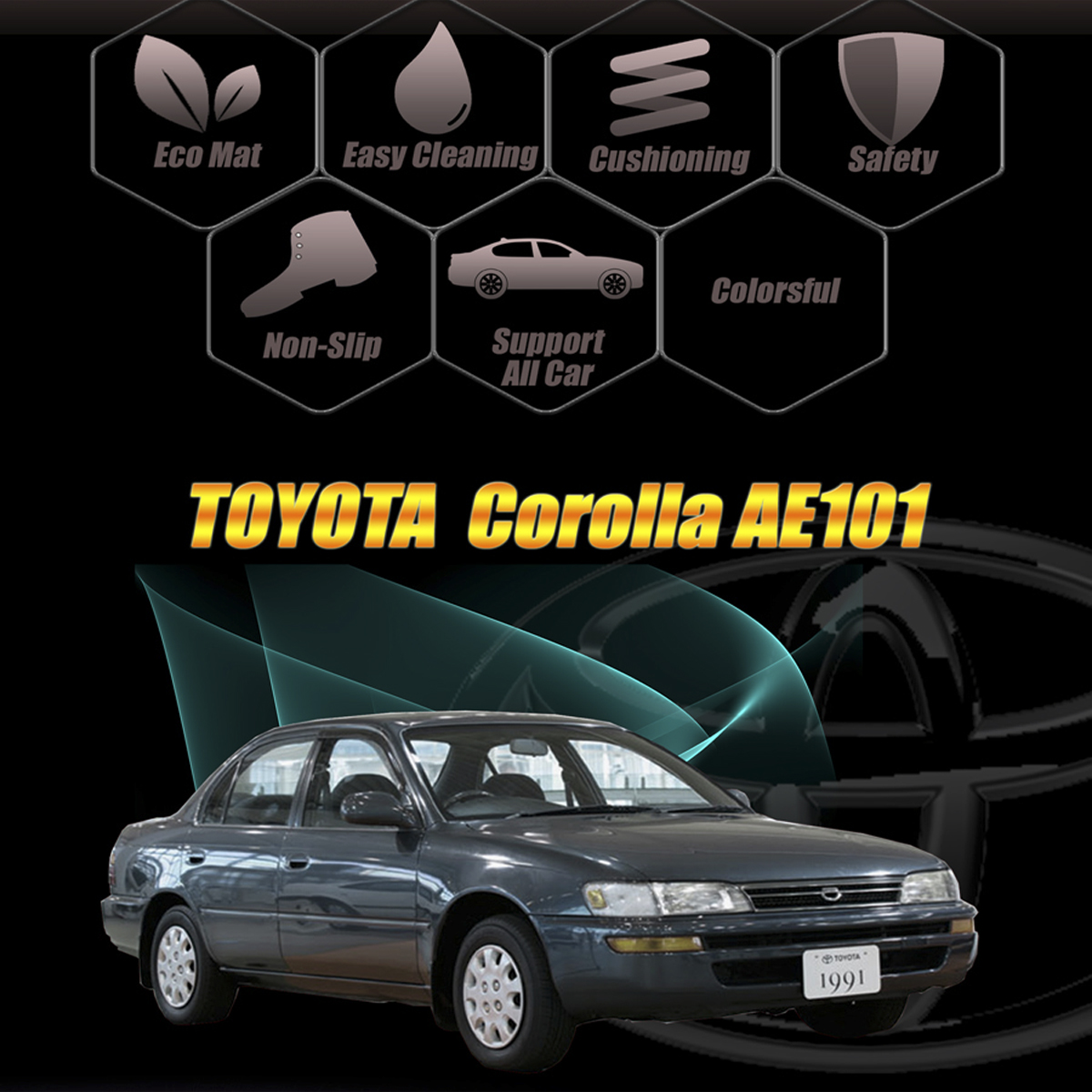 Toyota Corolla AE101 1991 - 1996 Blackhole Curl System Mat Edge พรม ...