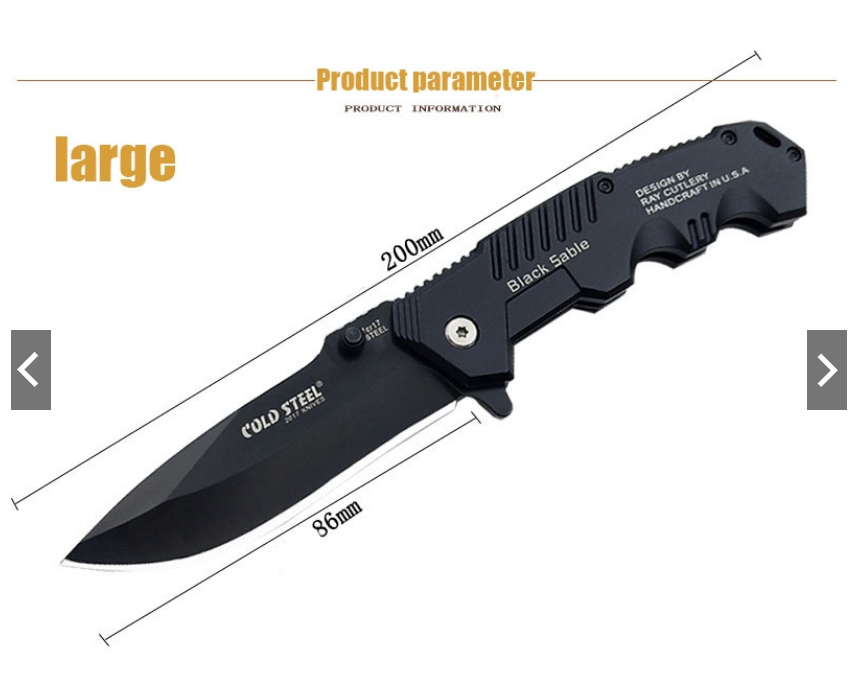 สไตล์ใหม่Blade Blade สีดำและมีดพ็อกเก็ตสีดำพกพาสะดวกและจัดส่ง | Lazada.co.th