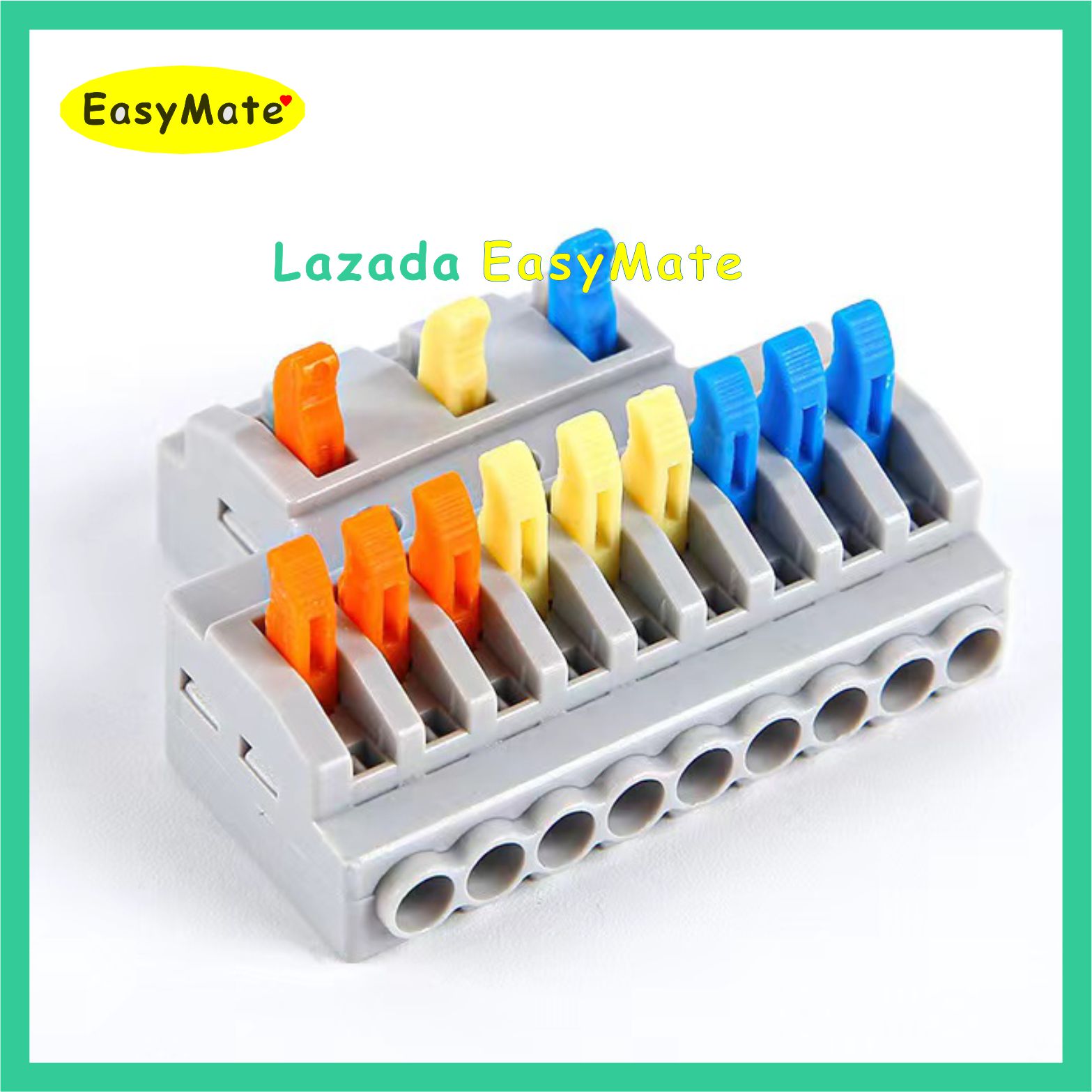 easymateเทอร์มินอลต่อสายไฟ ข้อต่อสายไฟ ตัวจั๊มสายไฟ ขั้วต่อสายไฟ เต๋า ...